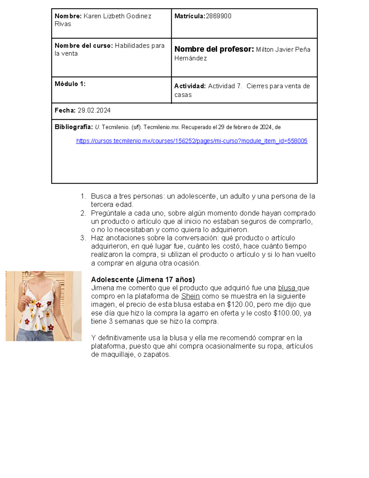 Act# 7Habilidades para la venta - Nombre: Karen Lizbeth Godinez Rivas ...