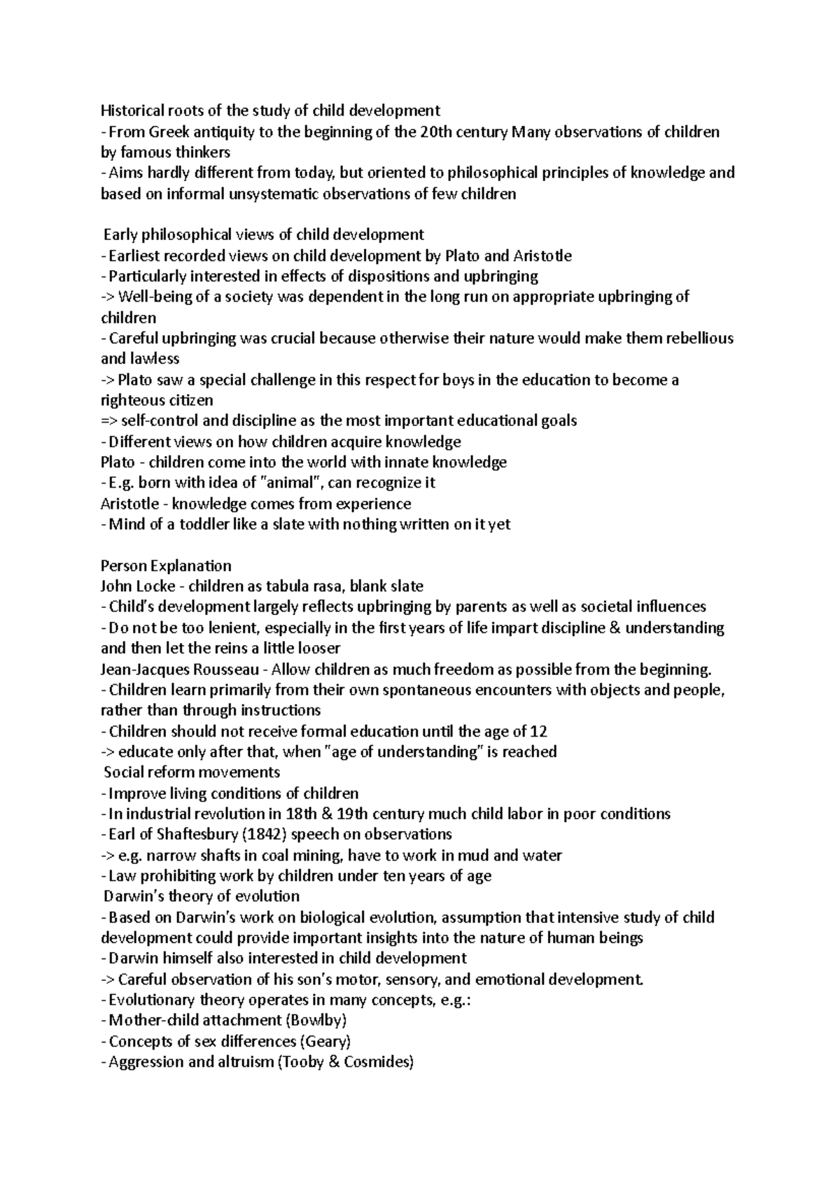 Historical roots of the study of child development - born with idea of ...