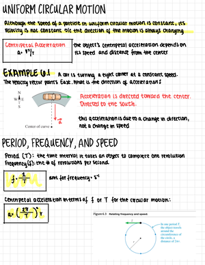 Physics 114 Equation Sheet - Physics 114 Final Exam Equation Sheet ...