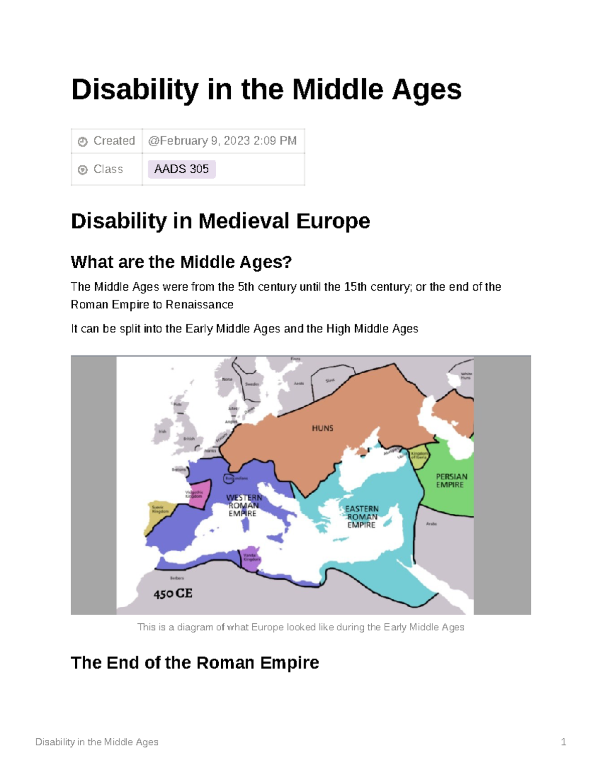Disability In The Middle Ages - Disability in the Middle Ages Created ...