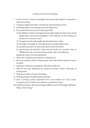 Questions for Revision (GNSS) - Discuss the main functions of GPS three ...
