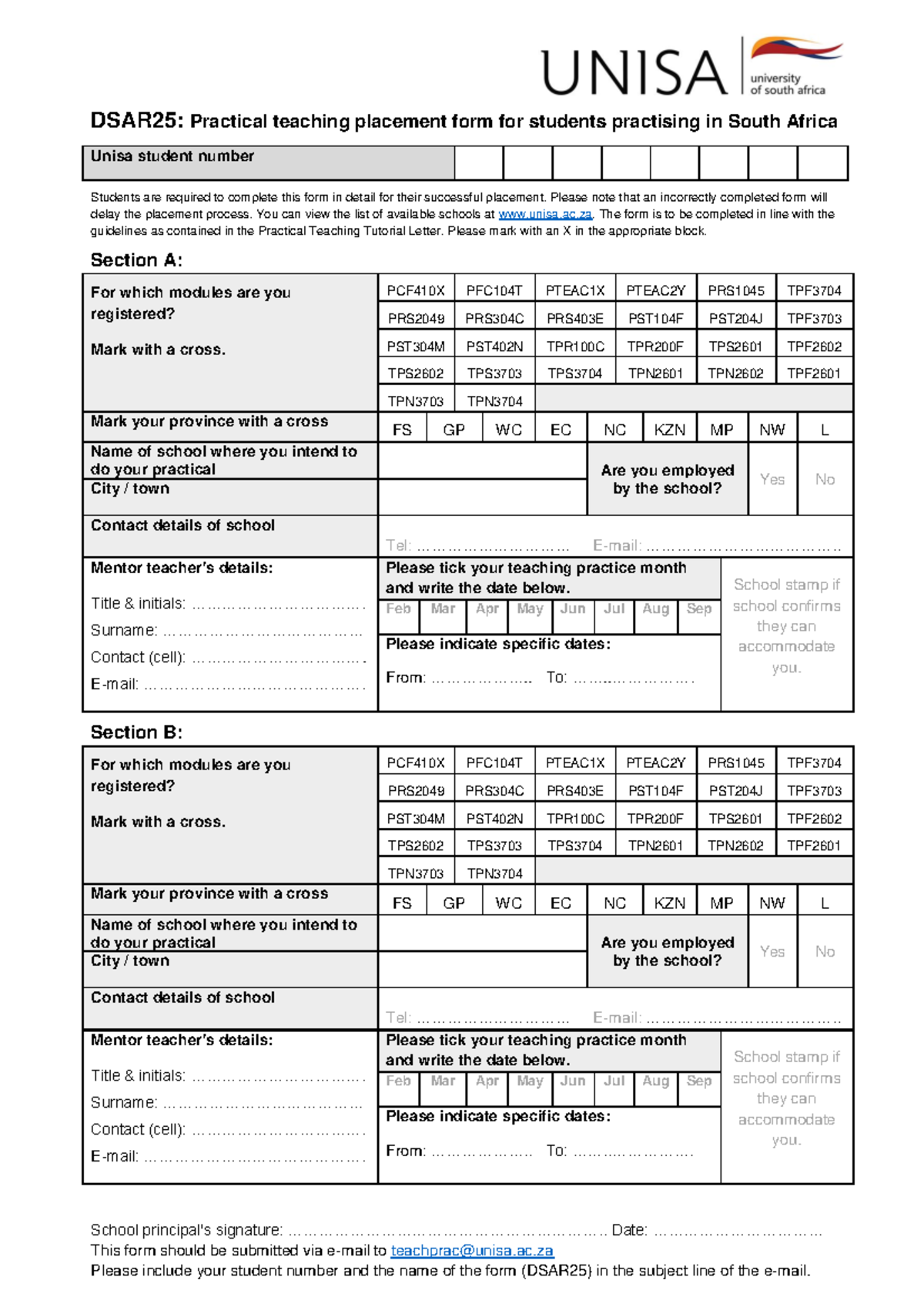 Pdf File - DSAR 25 : Practical teaching placement form for students ...