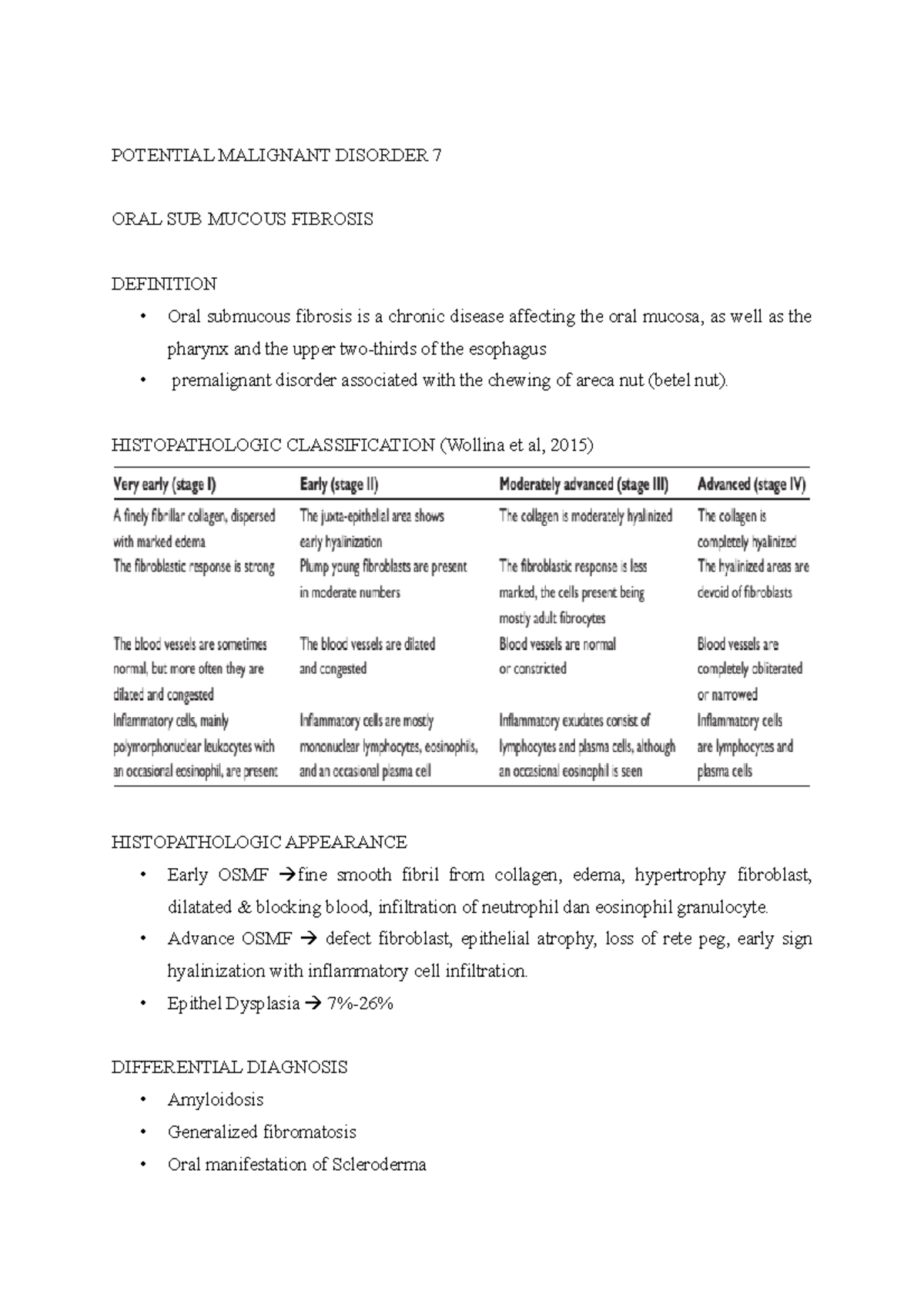Potential Malignant Disorder 7 - POTENTIAL MALIGNANT DISORDER 7 ORAL ...