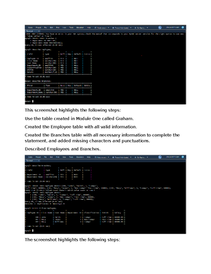 DAD 220 Project Two - Quiz - The initial command used to access the ...