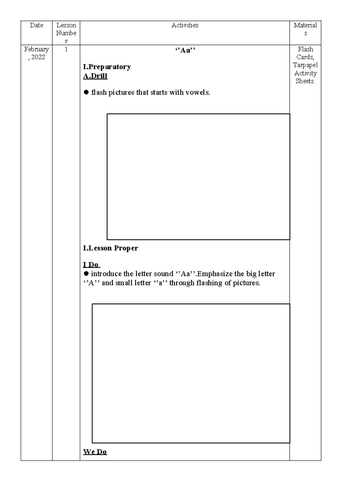 Weekly Reading PLAN ( WEEK 3)-Feb NON Readers - Date Lesson Numbe r ...