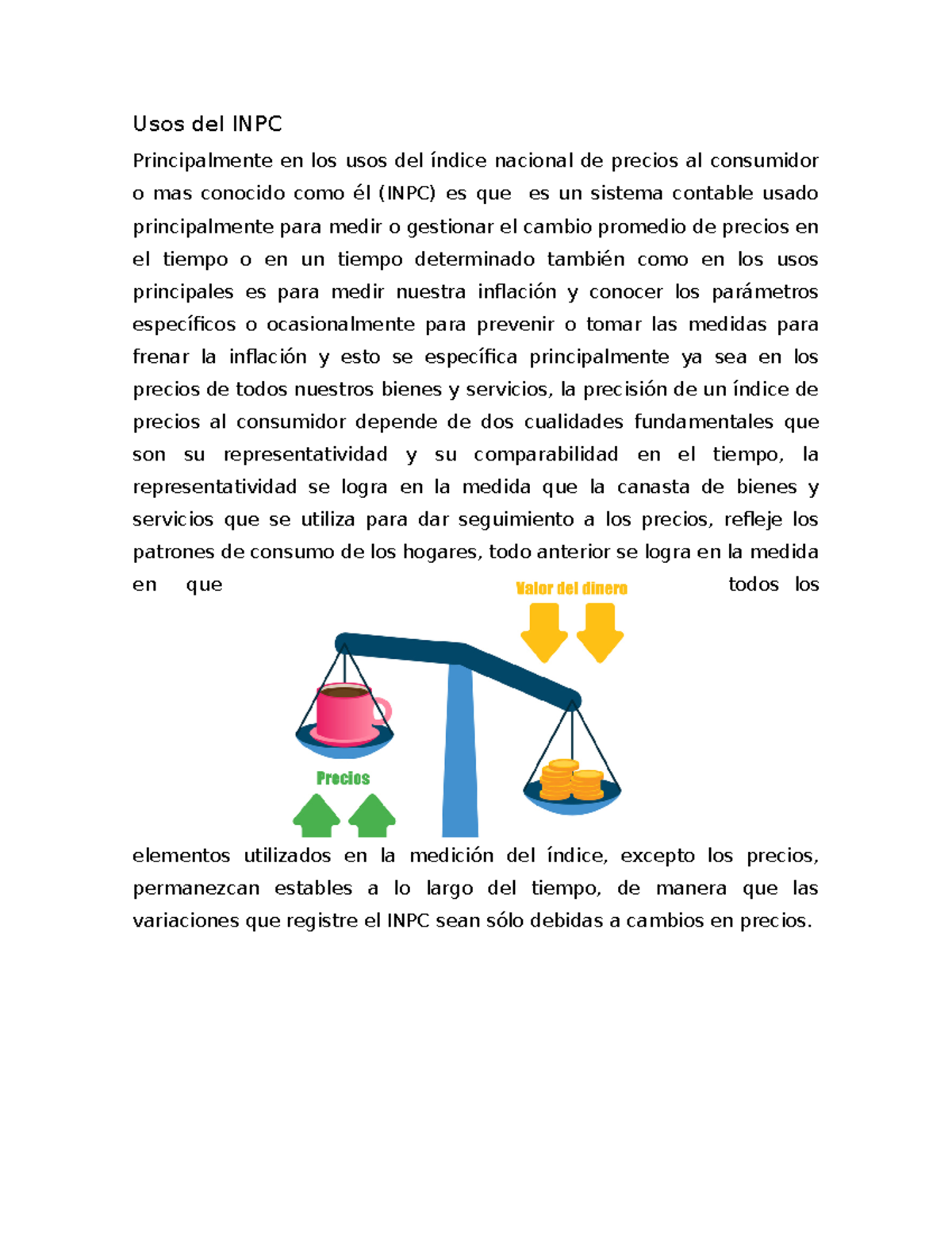 Usos del INPC - hfhfhfhh - Usos del INPC Principalmente en los usos del ...