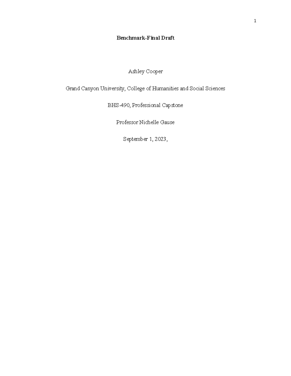 Final Draft-Proposal - Benchmark-Final Draft Ashley Cooper Grand Canyon ...