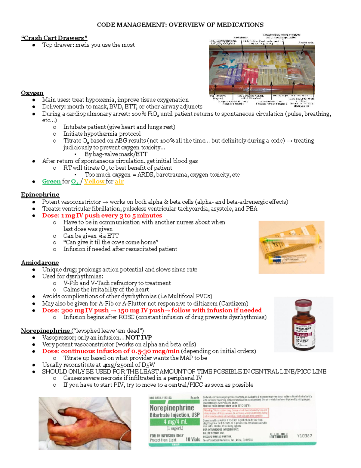 Code Management Medications - CODE MANAGEMENT: OVERVIEW OF MEDICATIONS ...