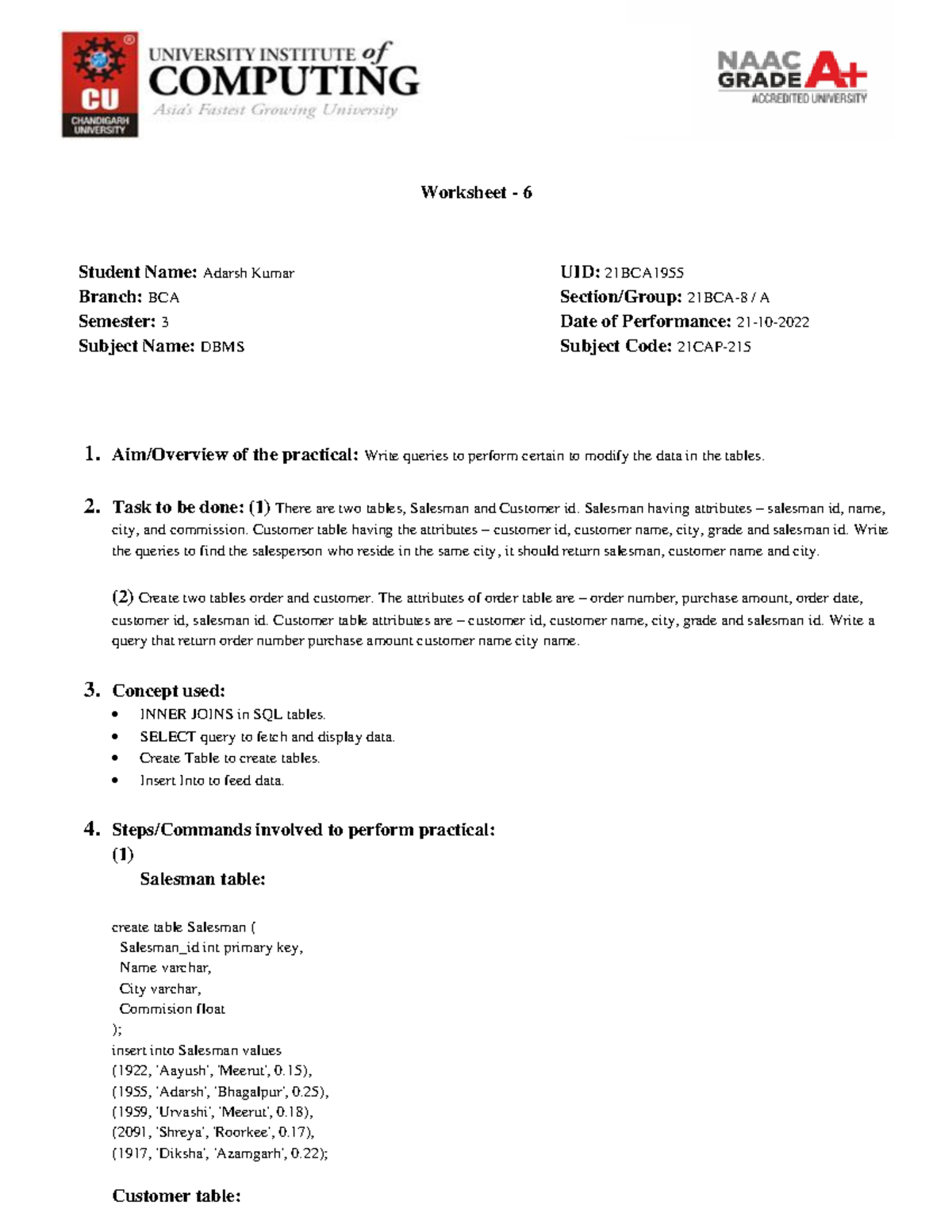 Write Sql Queries To Perform Certain To Modify The Data In The Tables