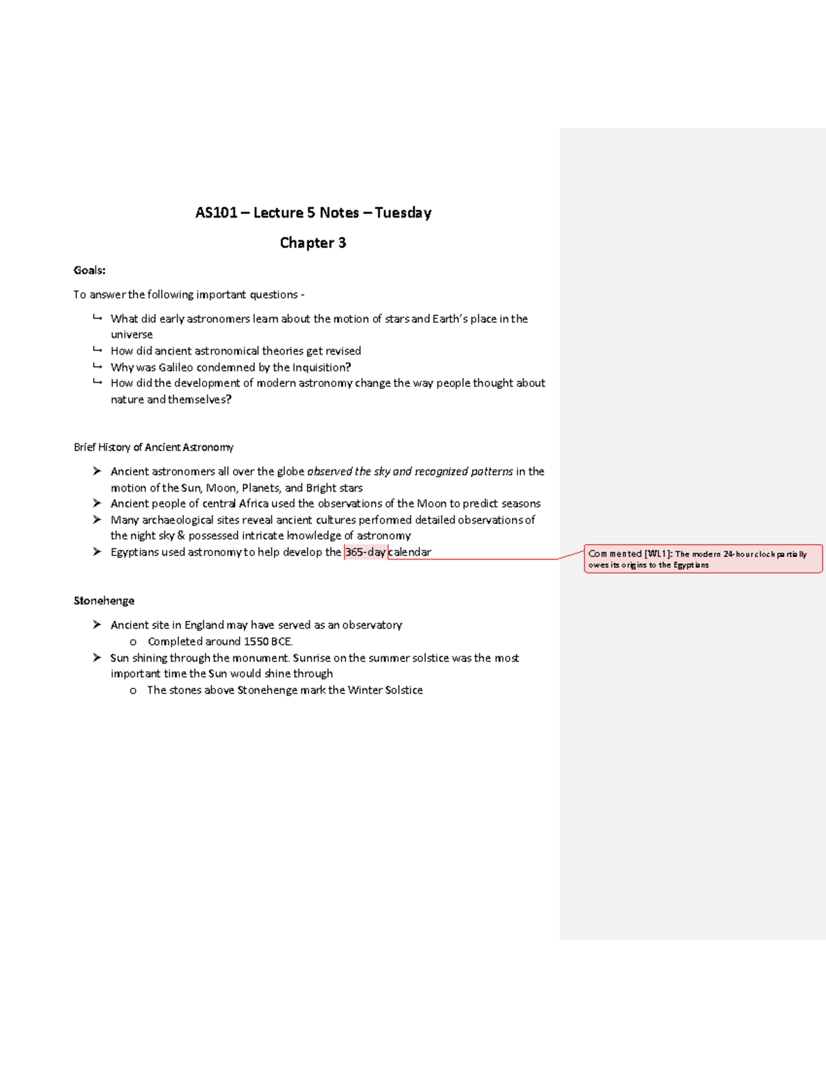 Astronomy Lecture 5 Notes - AS101 – Lecture 5 Notes – Tuesday Chapter 3 ...