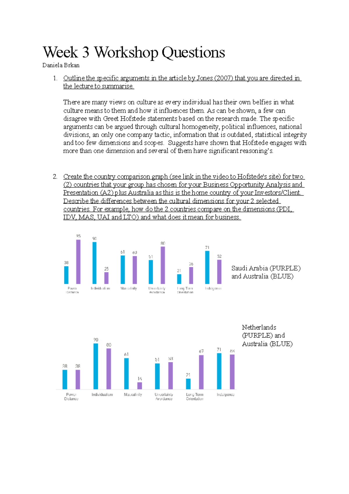 Week 3 Workshop Questions - Week 3 Workshop Questions Daniela Brkan ...