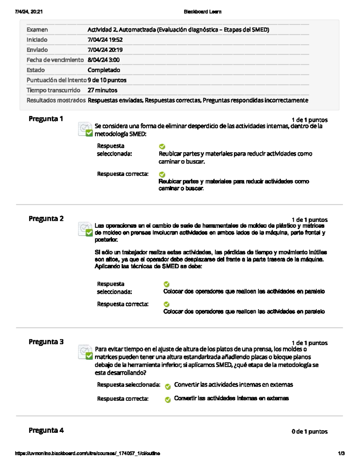 ACT2 AUTOMATIZADA ETAPAS SMED ING INDUSTRIAL Y DE SISTEMAS - Taller de ...