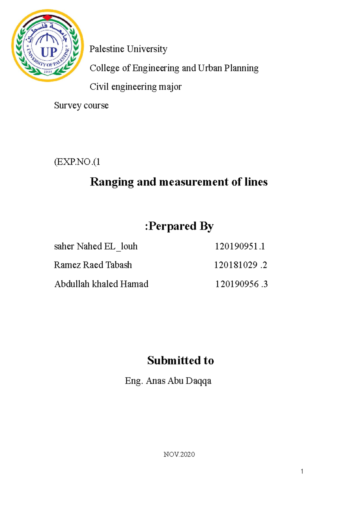 Palestine University - نسخة - Palestine University College of ...