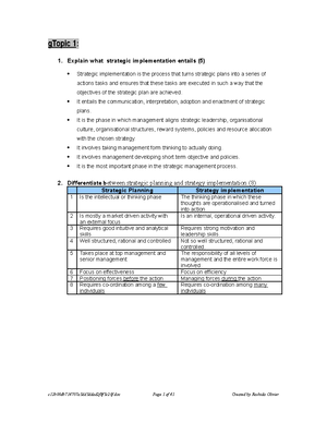 MNG3701 Summarised BOOK - Prescribed Book: Venter, P & Botha, T (eds ...
