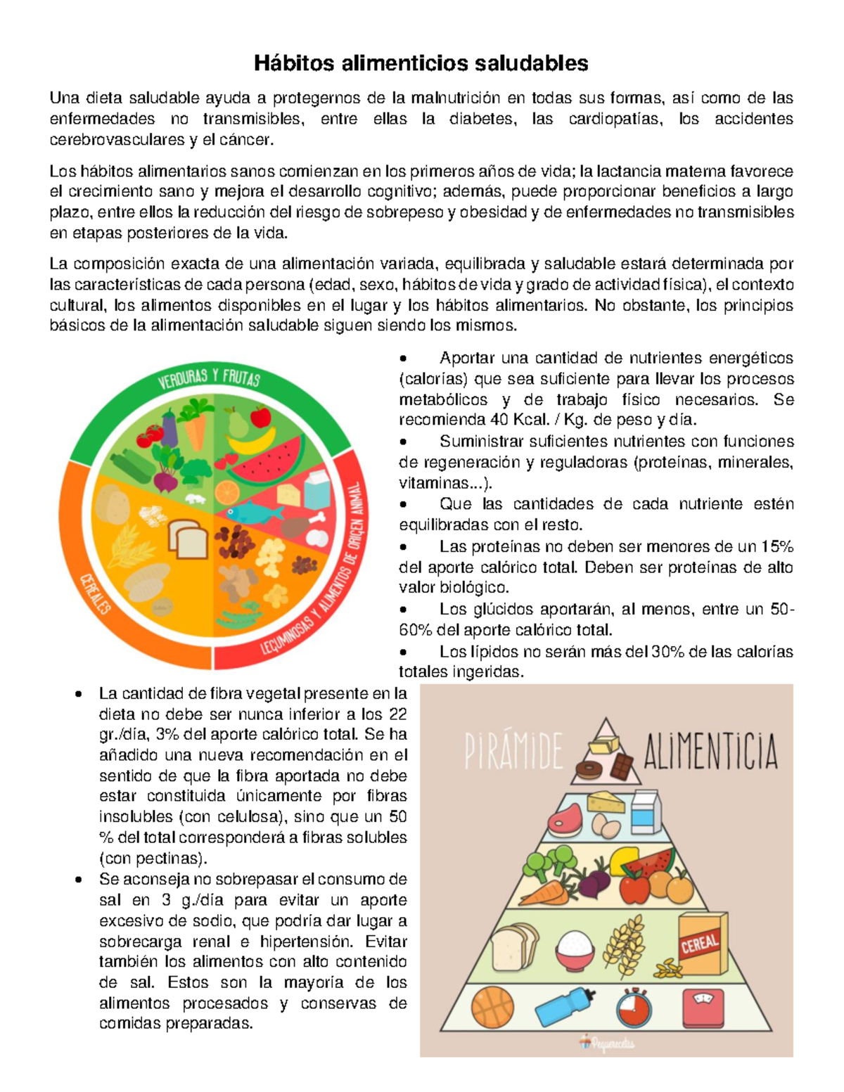 Hábitos alimenticios saludables - Hábitos alimenticios saludables Una ...