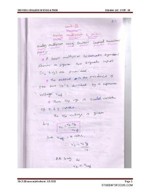 Linear ic applications lab manual jntuh-2 - INDEX S. Name of the ...