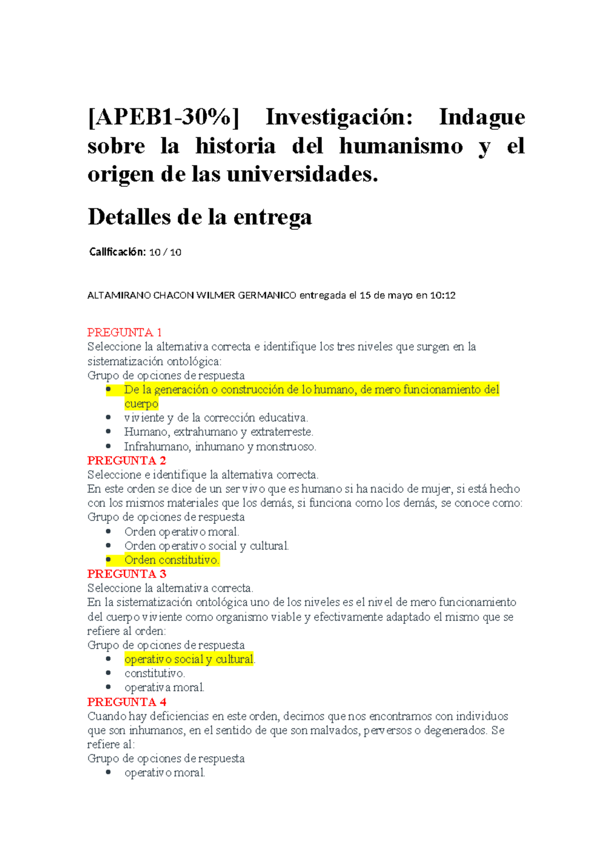 [APEB1-30%] Investigación: Indague sobre la historia del humanismo y el ...