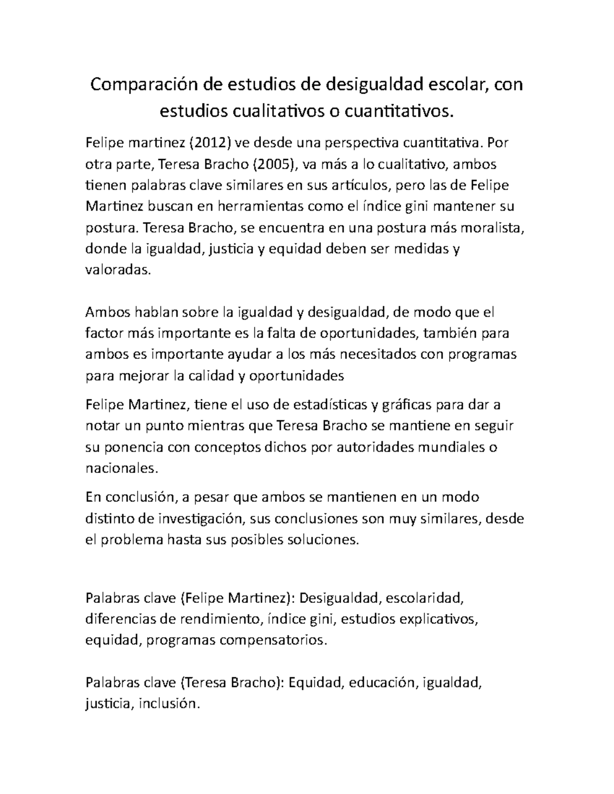 Informe "Comparacion De 2 Autores, Uno Cualitativo Y Otro Cuantitativo ...