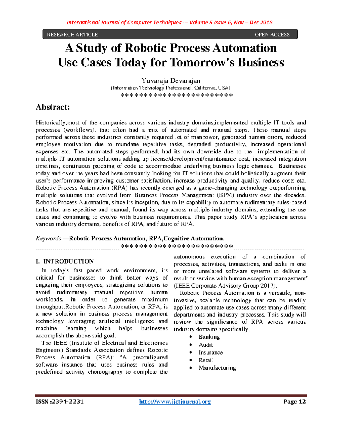 9. A Study of Robotic Process Automation Use Cases Today for Tomorrows ...