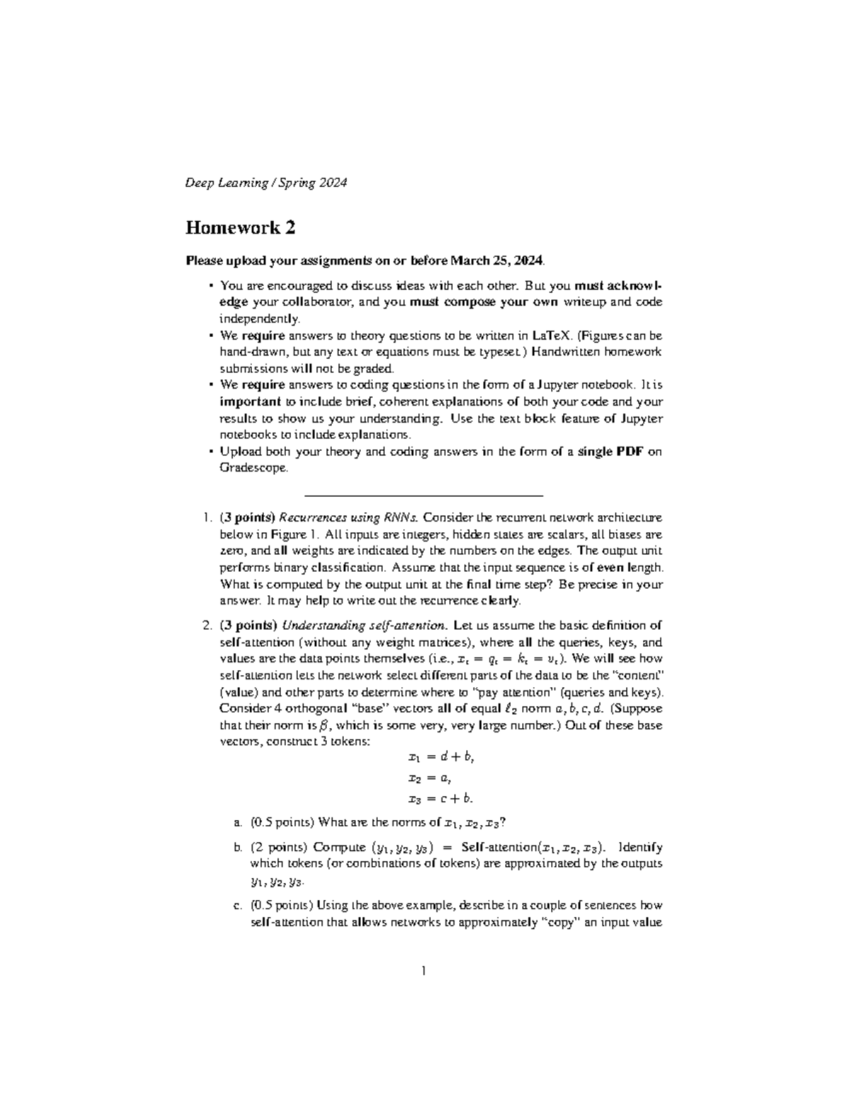 Hw2 s24 - 1111 - Deep Learning / Spring 2024 Homework 2 Please upload your assignments on or ...
