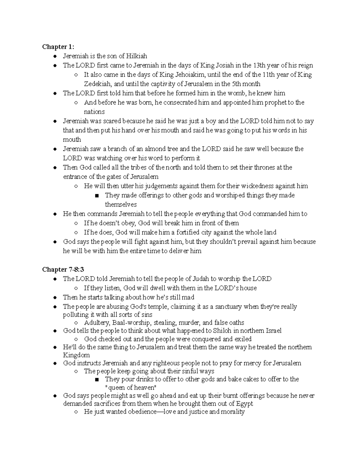 Sacred Page Jeremiah Notes - Chapter 1: Jeremiah is the son of Hilkiah ...