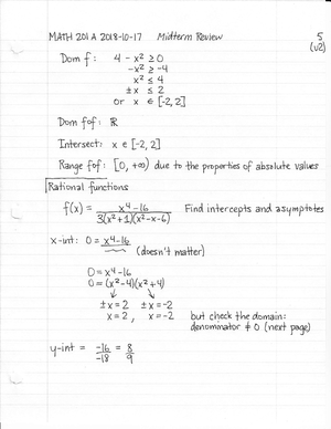 MATH 201 Elementary Functions - Concordia - StuDocu