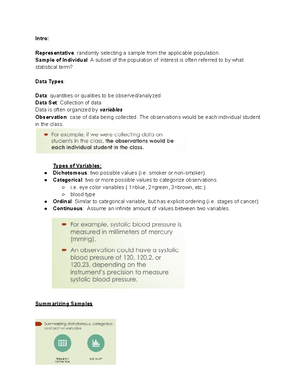 Biostatistics Notes - Equations Bio stats Notes Standard Deviation S ...