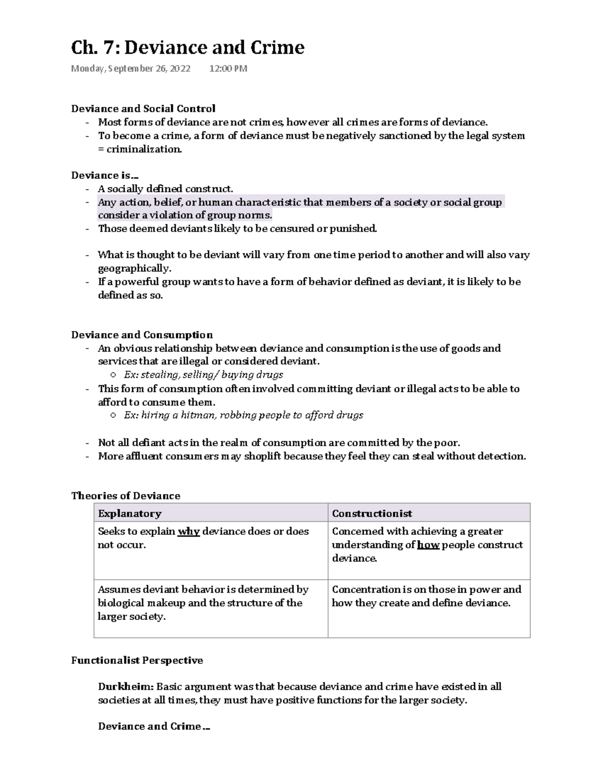 Deviance and Crime - Deviance and Social Control - Most forms of ...