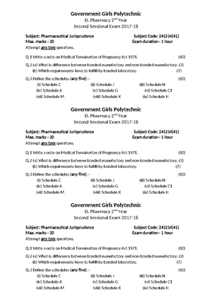 1st Sem, Csvtu Previous Year Question Paper, Carewell Pharma - Carewell ...