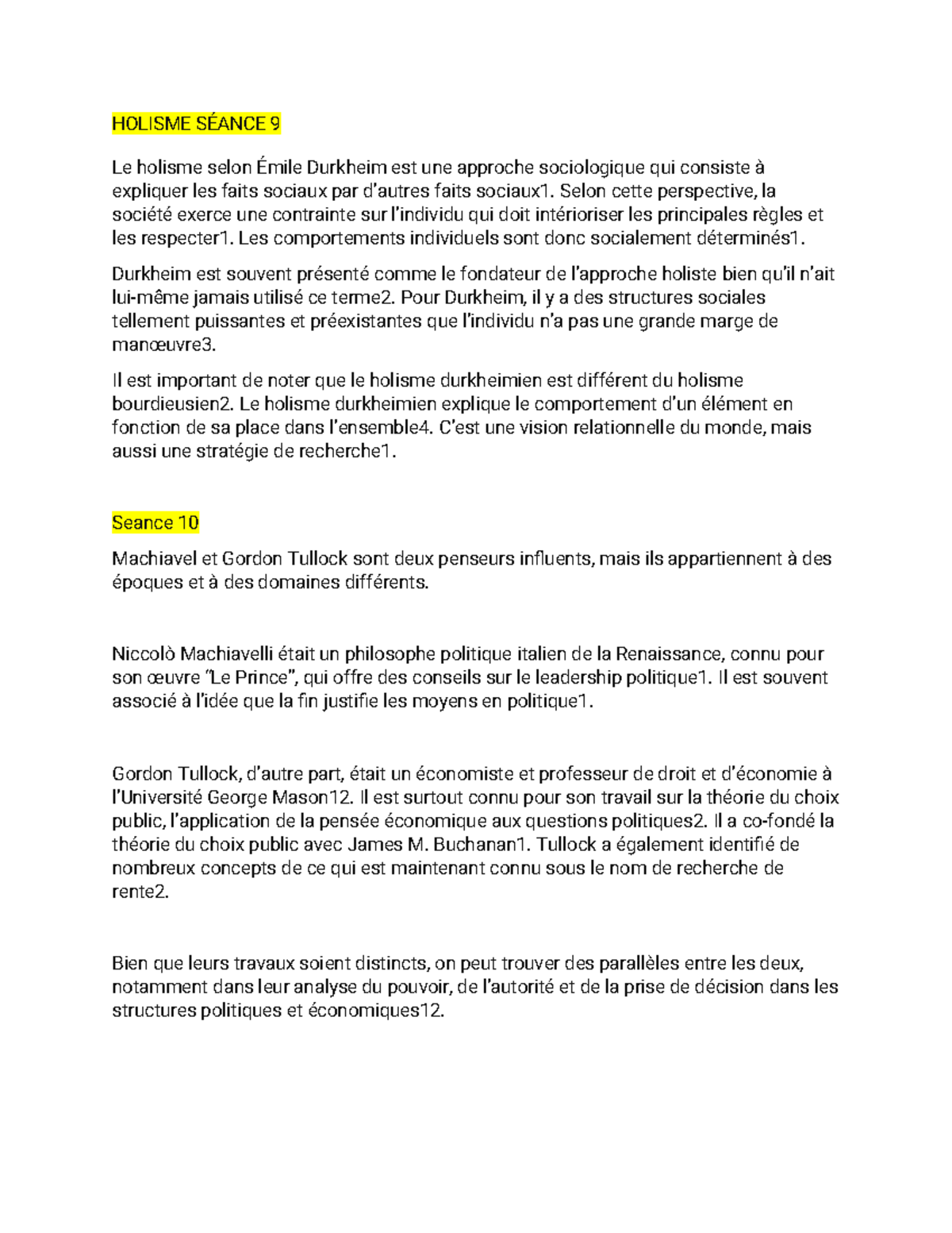 Seance 9 - Résumé de la séance 9 - HOLISME SÉANCE 9 Le holisme selon ...