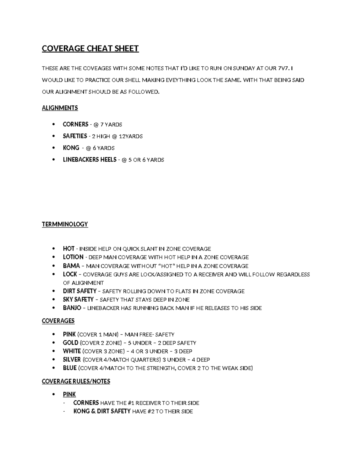 FILE 9777 - Just math - COVERAGE CHEAT SHEET THESE ARE THE COVEAGES ...