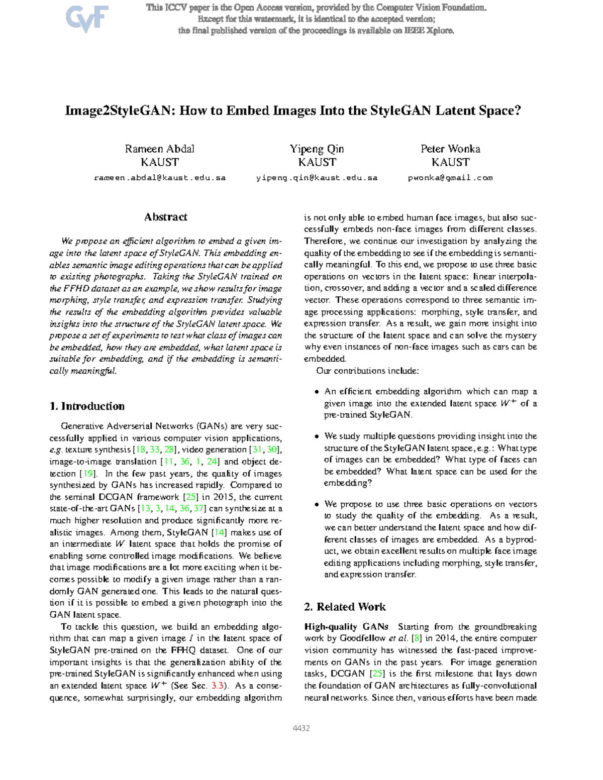 Abdal Image 2Style GAN How to Embed Images Into the Style GAN Latent ...