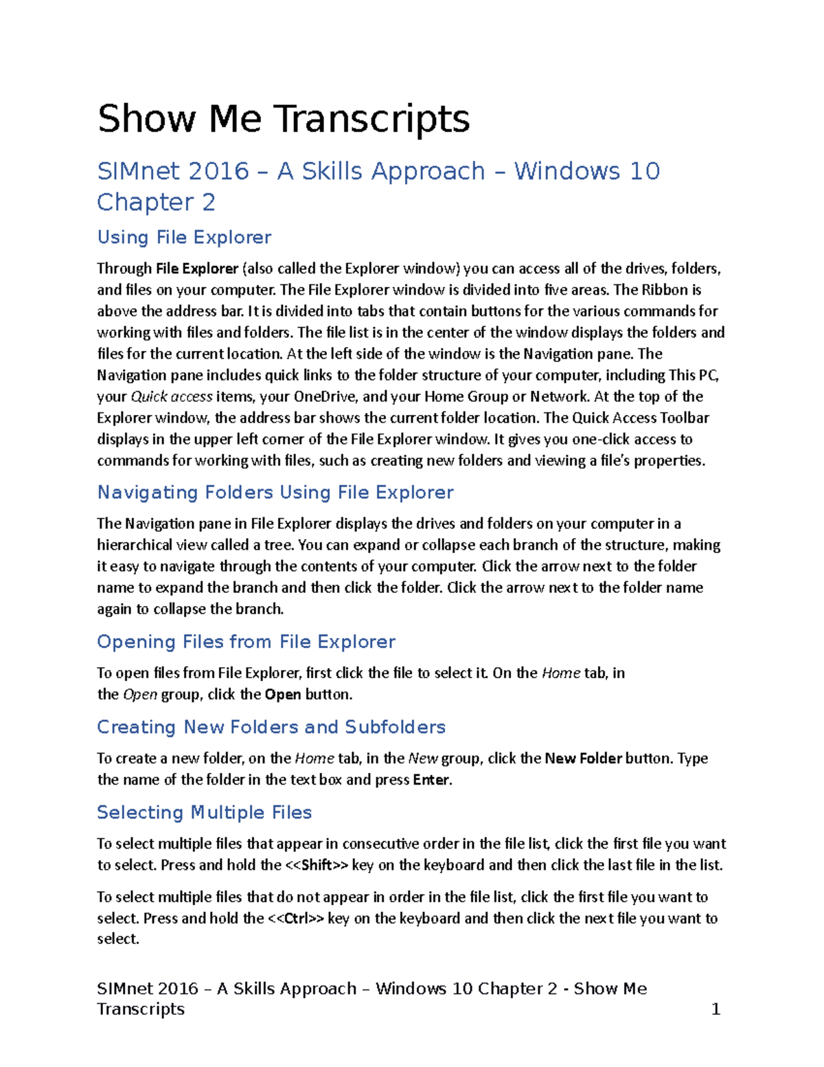 SM Transcripts Manning Skills Windows 10 Chapter 02 - Show Me ...