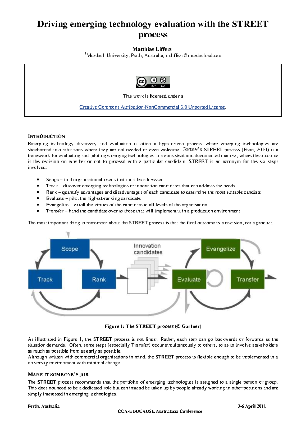 Gartner Street - is a framework for evaluating and piloting emerging ...