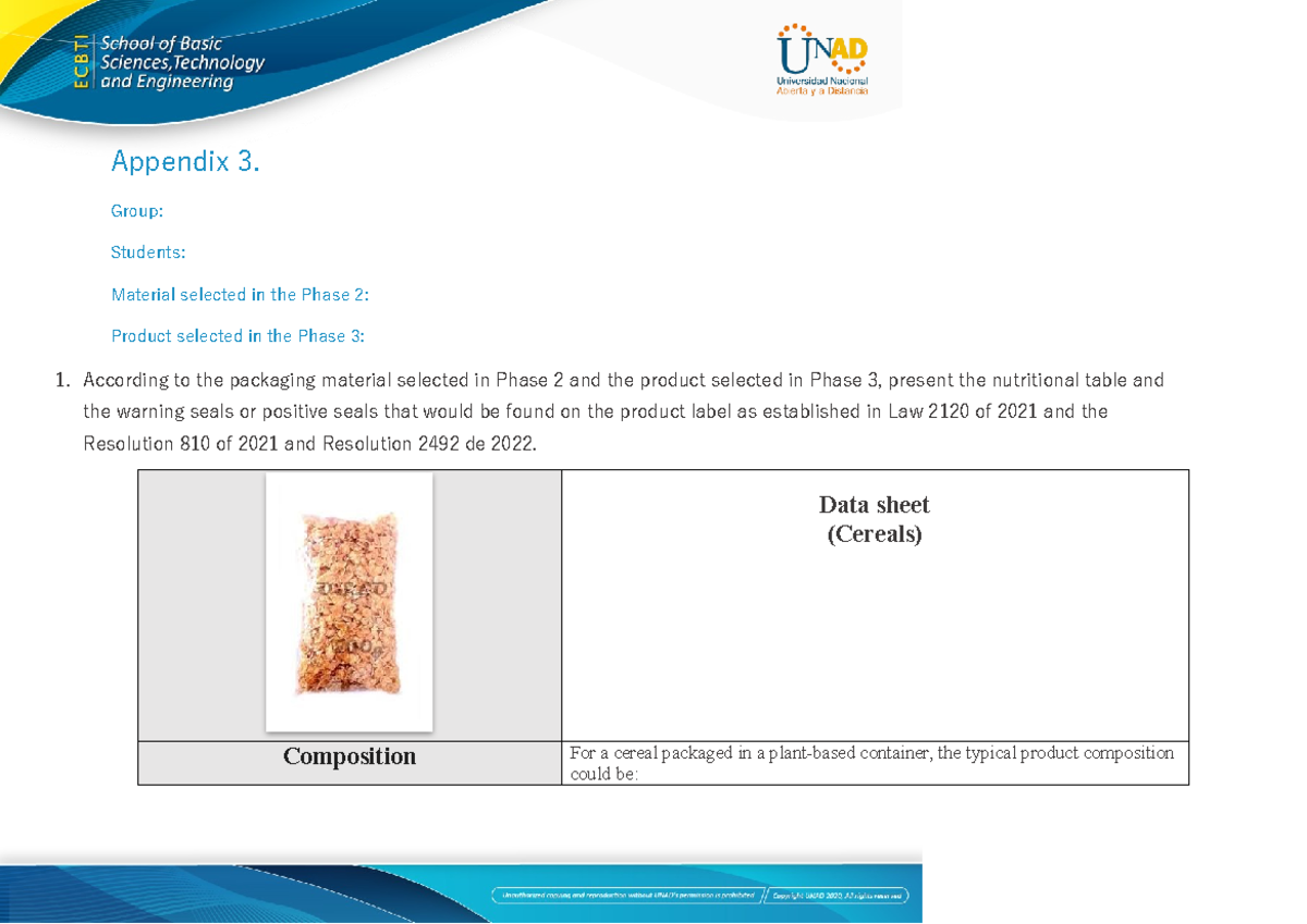 Appendix 3 - Appendix 3. Group: Students: Material selected in the ...