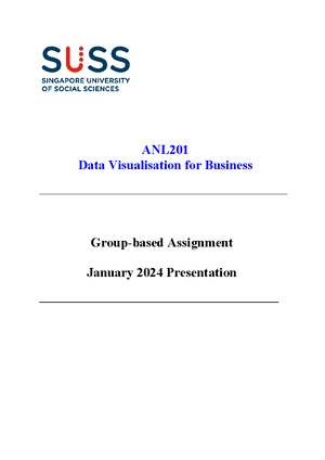 ANL201 Tutor-Marked Assignment Jan2023 Semester - ANL Data Visualisation for Business Tutor ...