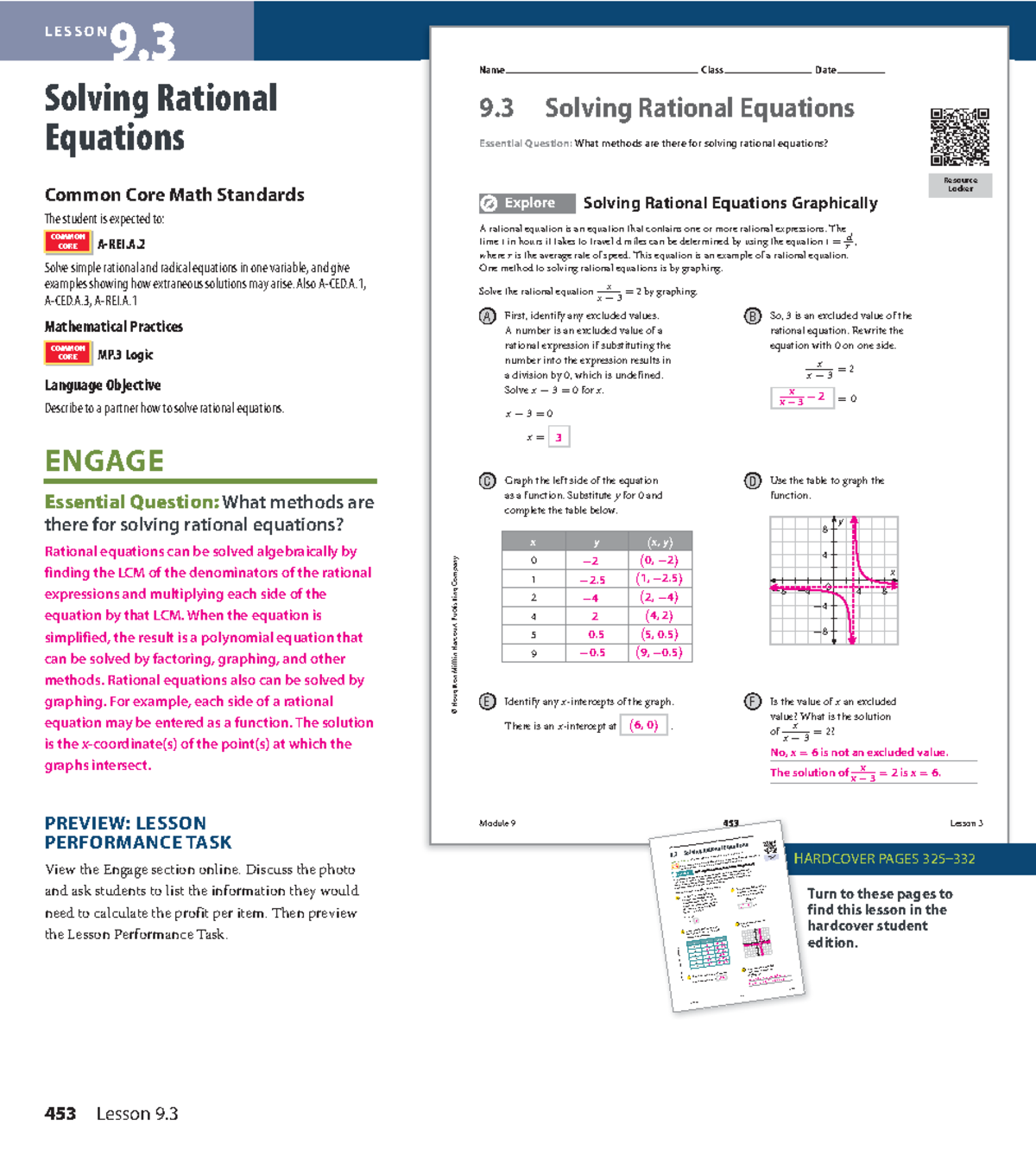 Textbook 9 - © Houghton Mifflin Harcourt Publishing Company Name Class Date Explore Solving ...