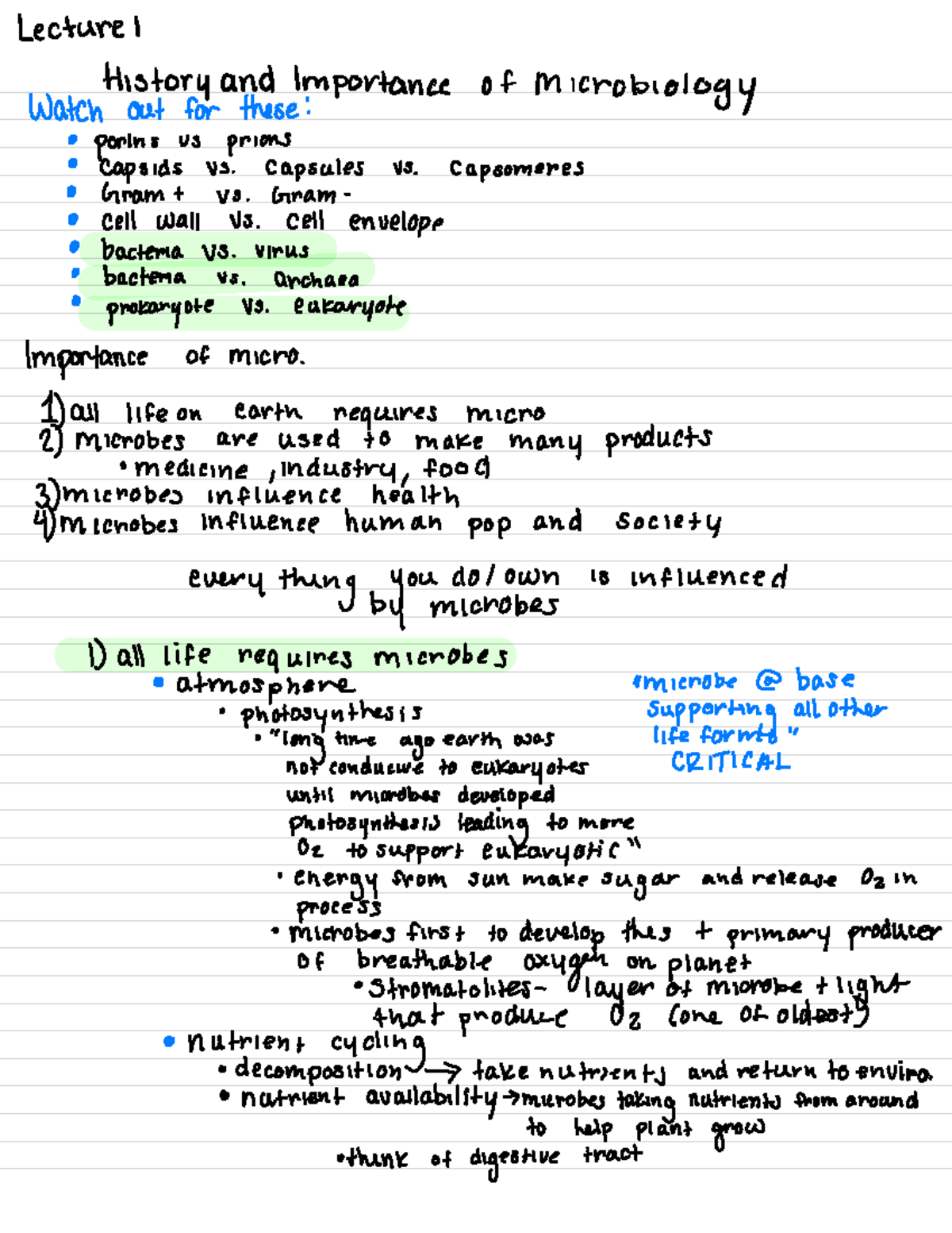 Unit 1 - Microbiology exam 2 Microbiology exam 2 notes for 251 ...