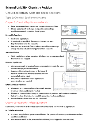 QCAA UNIT 3 and 4 Chemistry Flash Cards - Reversible Reactions ...