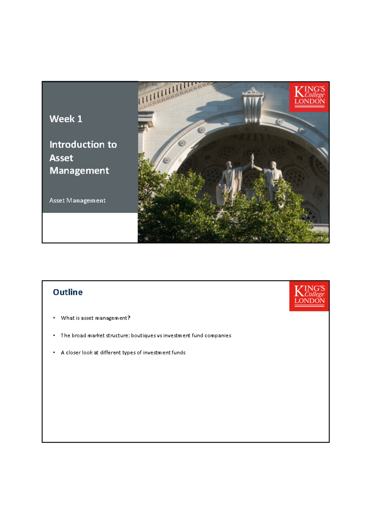 AM Wk1 - asset management - Week 1 Introduction to Asset Management ...