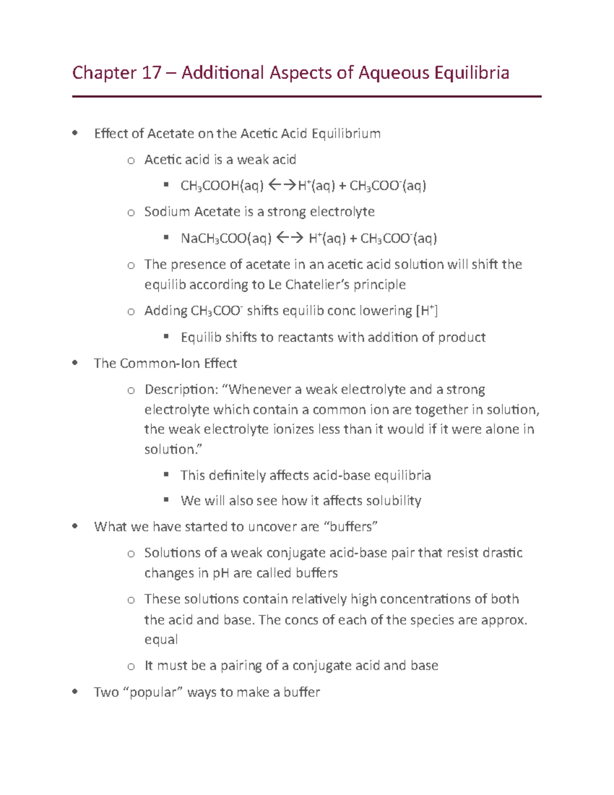 Chatper 17 - Dr. Mike Bender - Chapter 17 – Additional Aspects of ...