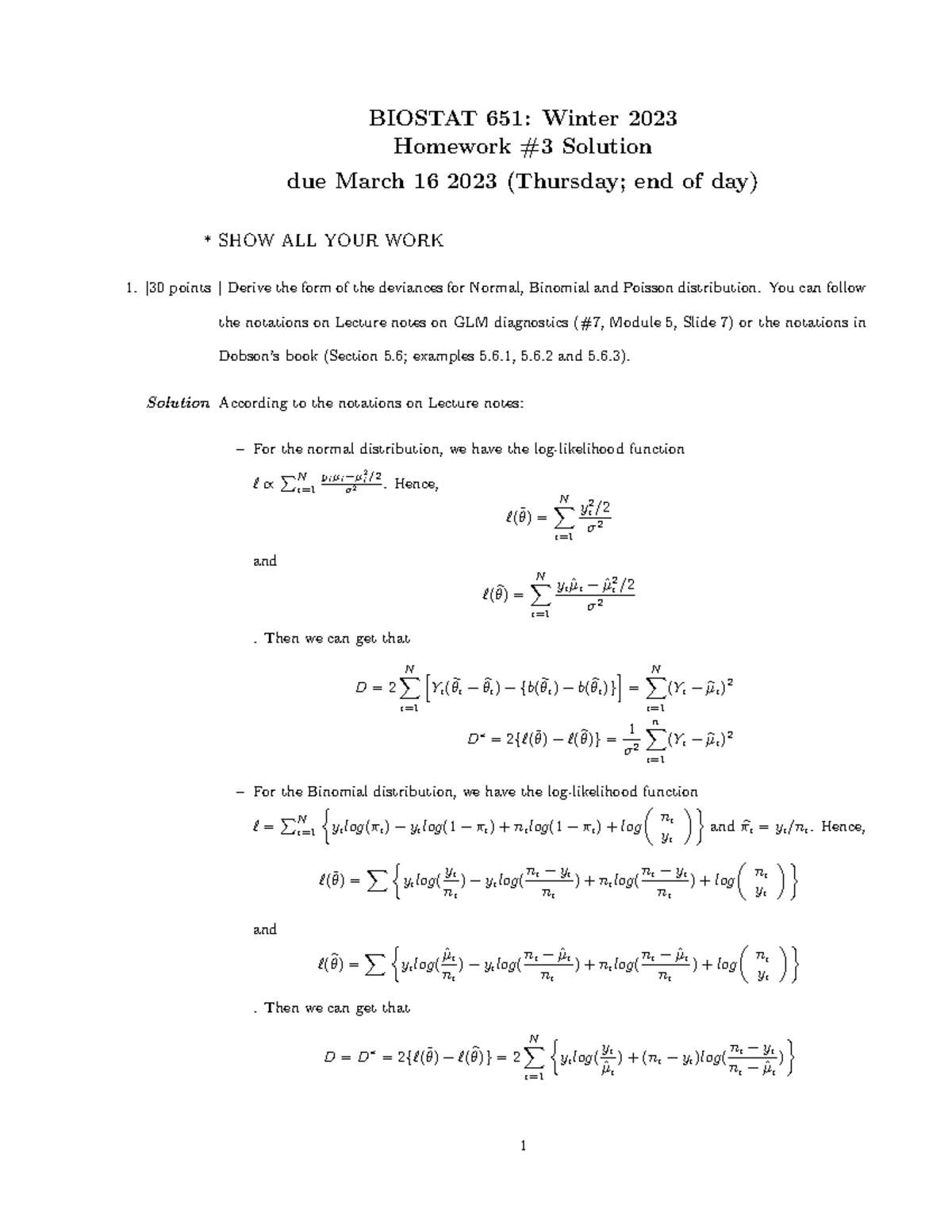 Hw3+solution - homework - BIOSTAT 651: Winter 2023 Homework #3 Solution ...