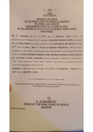 Application to set aside default judgment - REPUBLIC OF KENYA IN THE ...