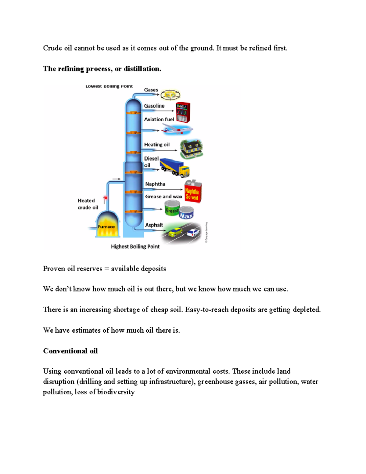 4-6 exam 3 - Lecture 18 Craig Phelps Environmental - Crude oil cannot ...