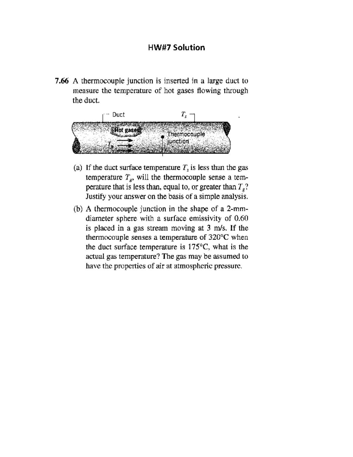 HW#7 Solution - assignment for class - MEEN 461 - HW#7 Solution of ...