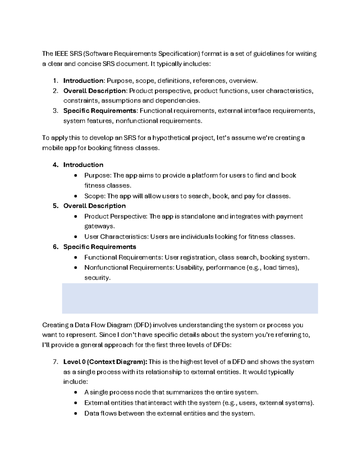 The IEEE SRS (Software Requirements Specification) format is - It ...