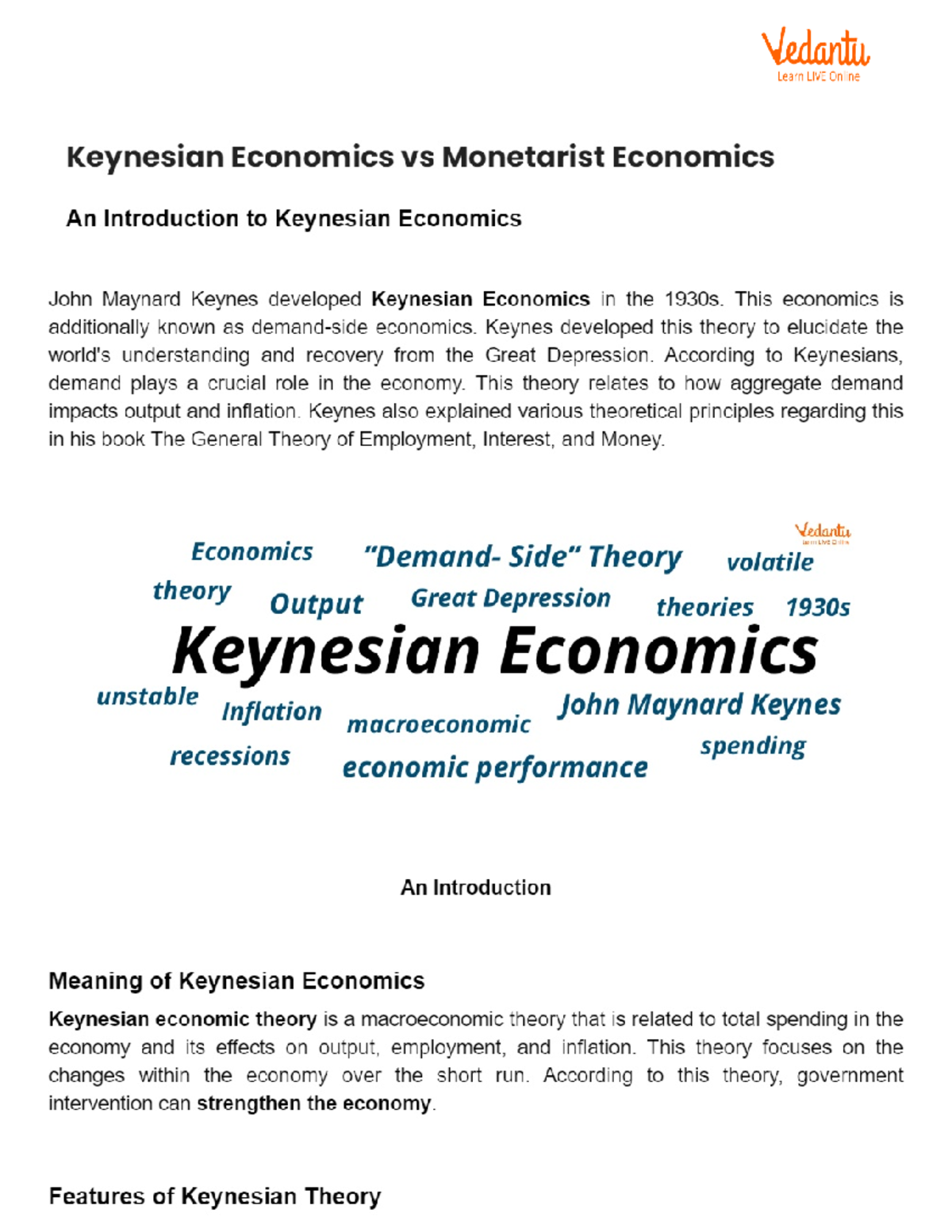 Keynesian Economics vs Monetarist Economics - English B SL - Studocu
