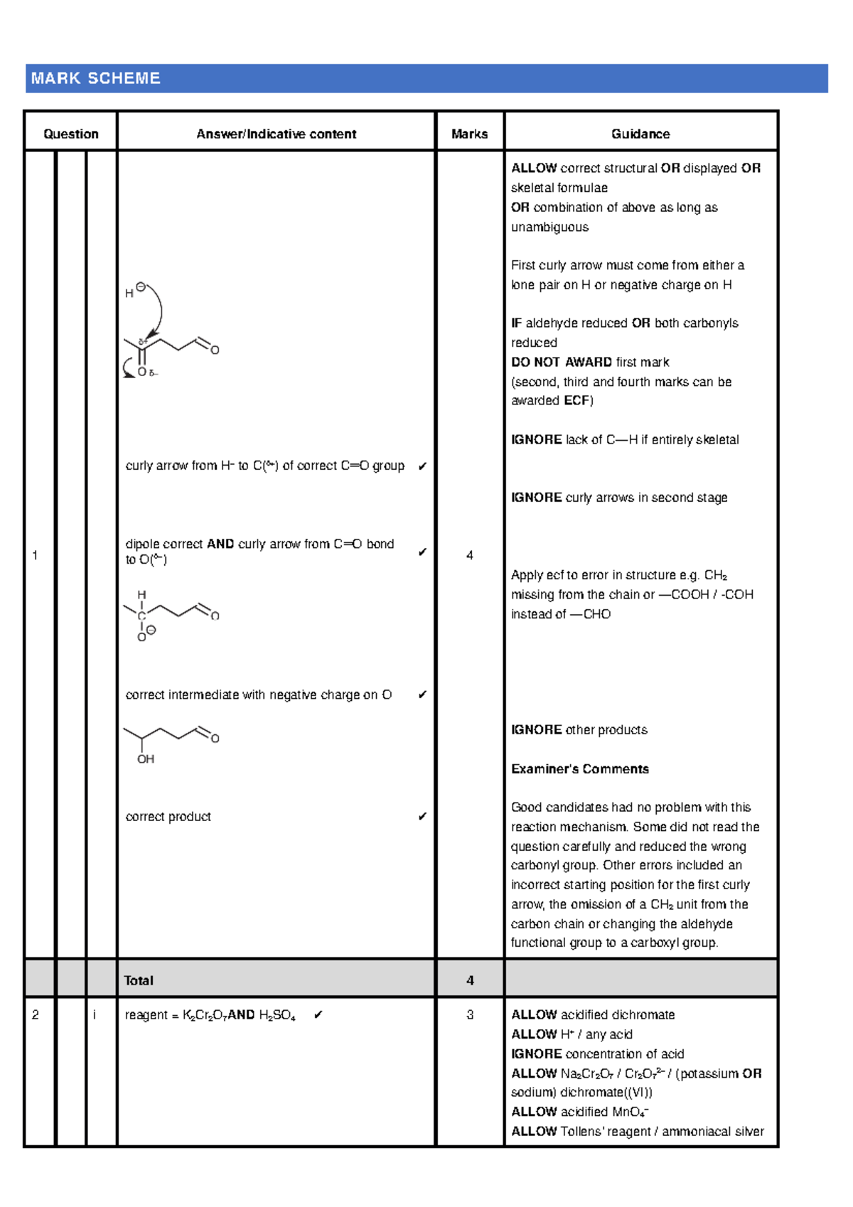 Mark scheme - questions - MARK SCHEME Question Answer/Indicative ...