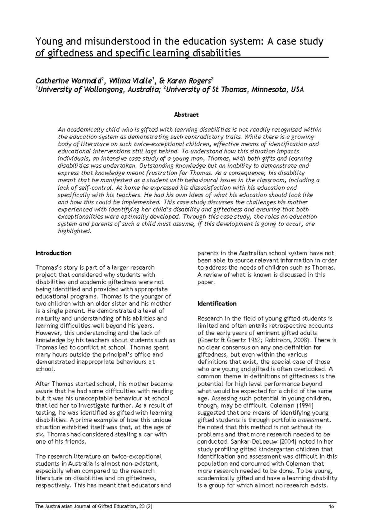 07Wormald - Young and misunderstood in the education system: A case ...