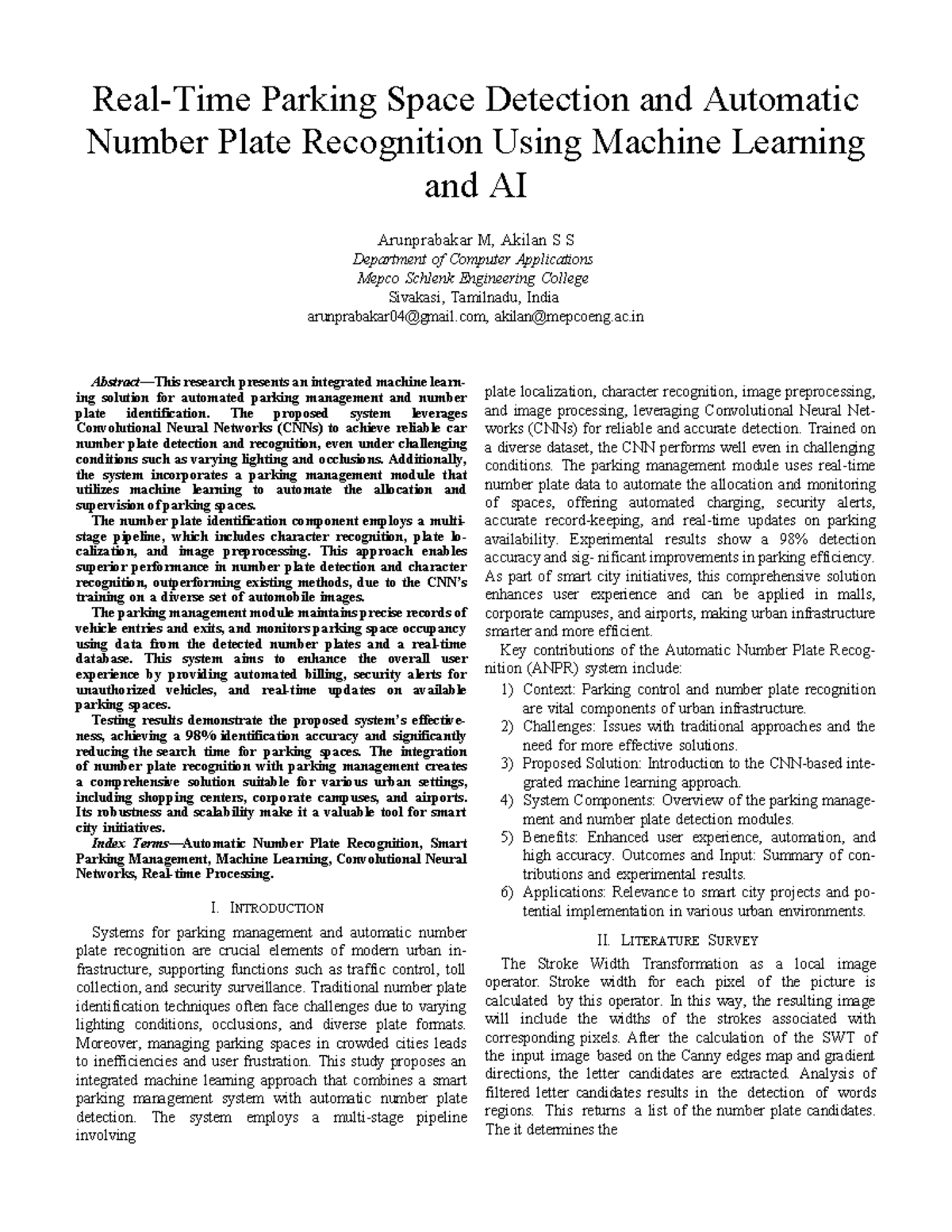 Arunprabakar ALPR - sfdsdf - Real-Time Parking Space Detection and ...